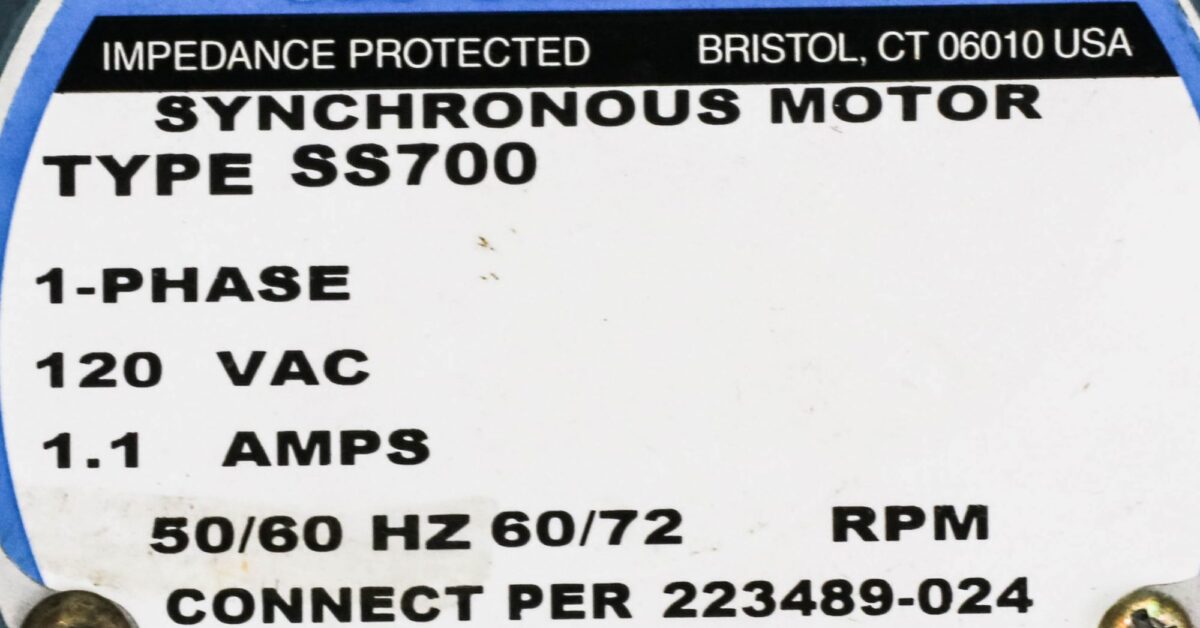 13906 SUPERIOR ELECTRIC SLO-SYN SYNCHRONOUS MOTOR SS700 – J316Gallery